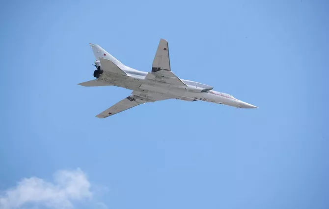 Russian Tu-22M3 Bombers Conduct Simulated Strike in Joint Drills with ...
